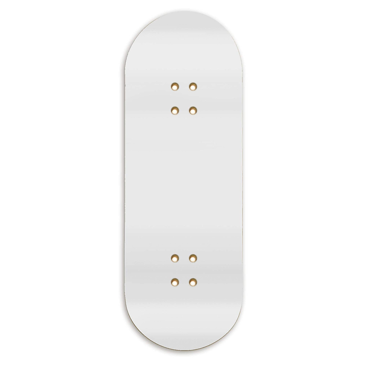 Teak Tuning Teak Swap Fingerboard Deck & Colorblock Wrap - White Snow - Pro Shape & Size, 32mm x 97mm - Maple Deck with Semi-Permanent Vinyl Colorblock