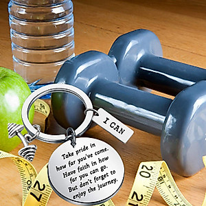 FUSTMW Fitness Gifts Bodybuilder Keychain Dumbbell Gifts Fitness Trainer Gift Gym Workout Jewelry for Fitness Instructor Gift