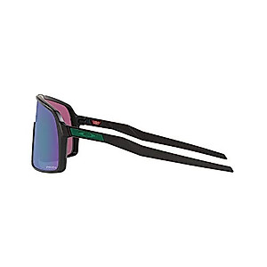 Oakley Men's OO9406 Sutro Rectangular Sunglasses, Matte Black/Prizm Road Jade, 37 mm