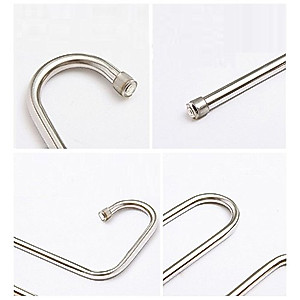 ECOLIFE Sturdy S-Type Multi-Purpose Stainless Steel Magic Pants Hangers Closet Hangers Space Saver Storage Rack for Hanging Jeans Scarf Tie(Set of 2)