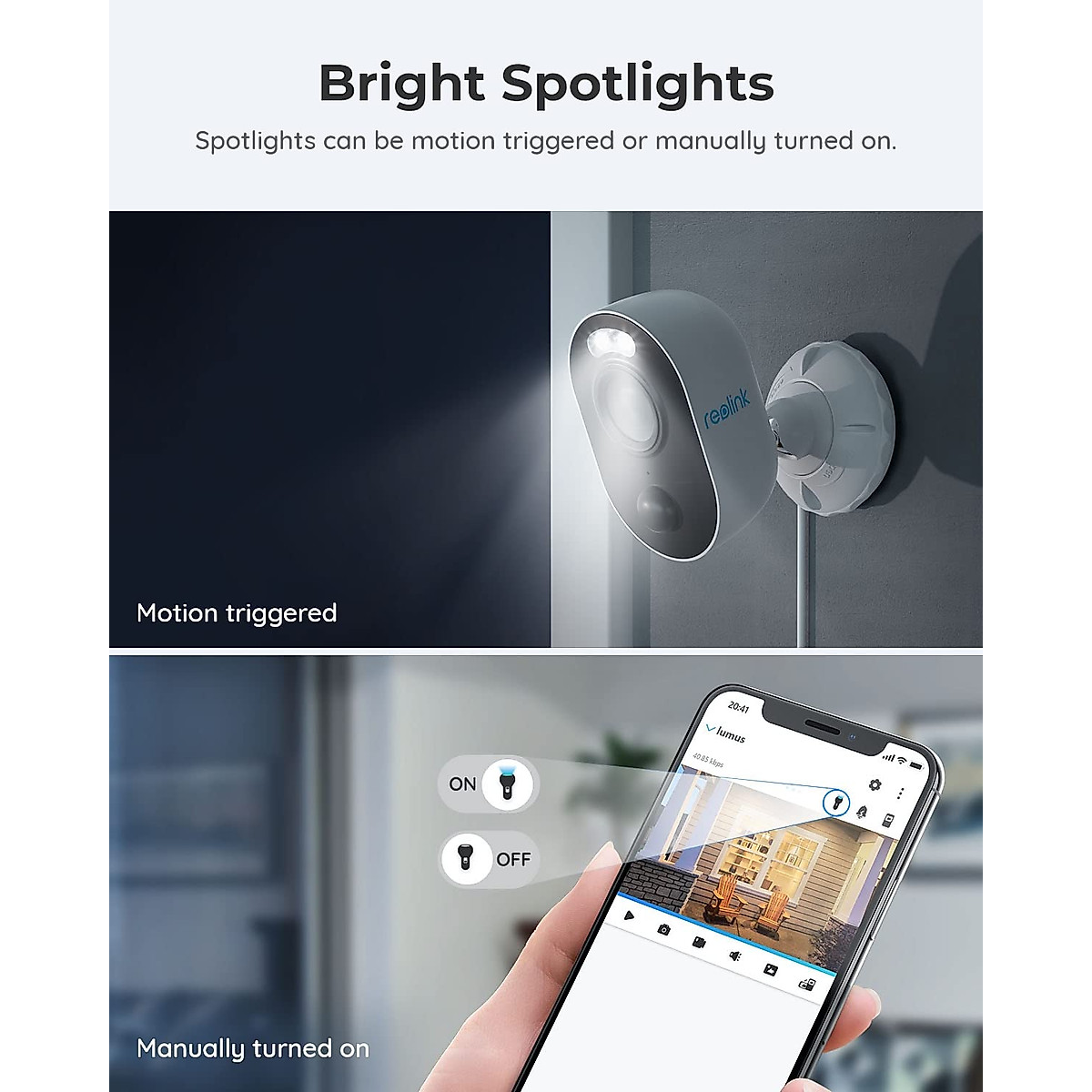 REOLINK Wireless Home Security Camera System, 4pcs 1080P Spotlight Camera and 8CH NVR with Hard Drive 2TB, 24/7 Continuous Recording, Color Night Vision, PIR Motion Detection, Remote Access