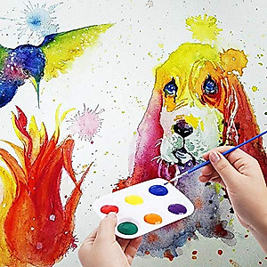 30 PCS White Plastic Paint Palettes 6 Well Rectangular Watercolor Palette Painting Tray for Painting Party, DIY Craft and Art Painting