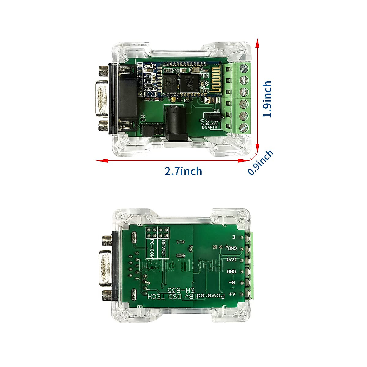 DSD TECH SH-B35 RS485 RS232 to Bluetooth 2.0 Adapter Support Android and Windows