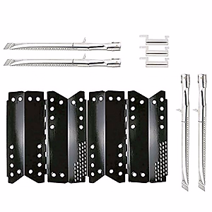 Htanch PN4332 (2-Pack) SA4331(4-Pack) Repair Kit Replacement for Stok SGP4330SB, SGP4331, SGP4130N, Stok Quattro 4 Burner Grills, Parts Gas Grill Pipe Burners Tube, Heat Plate, Crossover