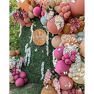 Dusty Pink Balloon Garland Boho Balloons Pastel Balloon Arch Kit Latex Thick 18/12/5in Blue Brown White Sand Balloon Set For Bridal Shower Girl Birthday Baby Shower Bachelorette Party Decorations
