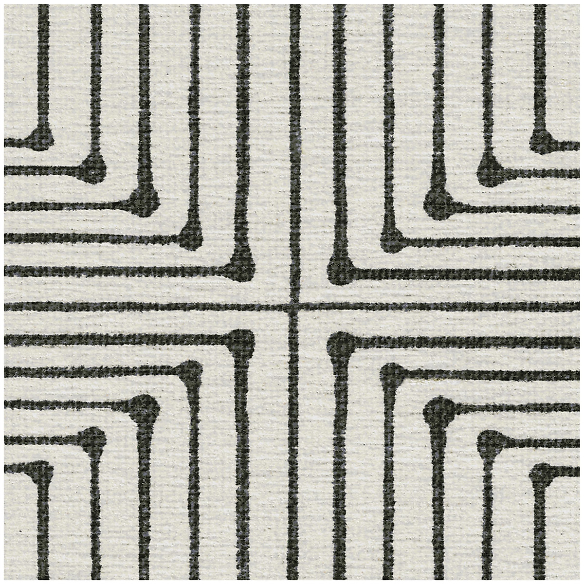 RUGGABLE x Jonathan Adler Washable Rug - Perfect Modern Area Rug for Living Room, Bedroom, Kitchen & Dorm Room - Stain & Water Resistant - Durable, Inkdrop Black/Ivory 2'x3' (Standard Pad)