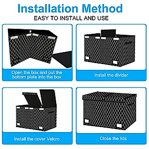 Meerainy Toy Box Storage Organizer with Lid,Collapsible Toys Boxes Chest Basket Bins with Sturdy Handles for Boys and Girls, Nursery, Playroom