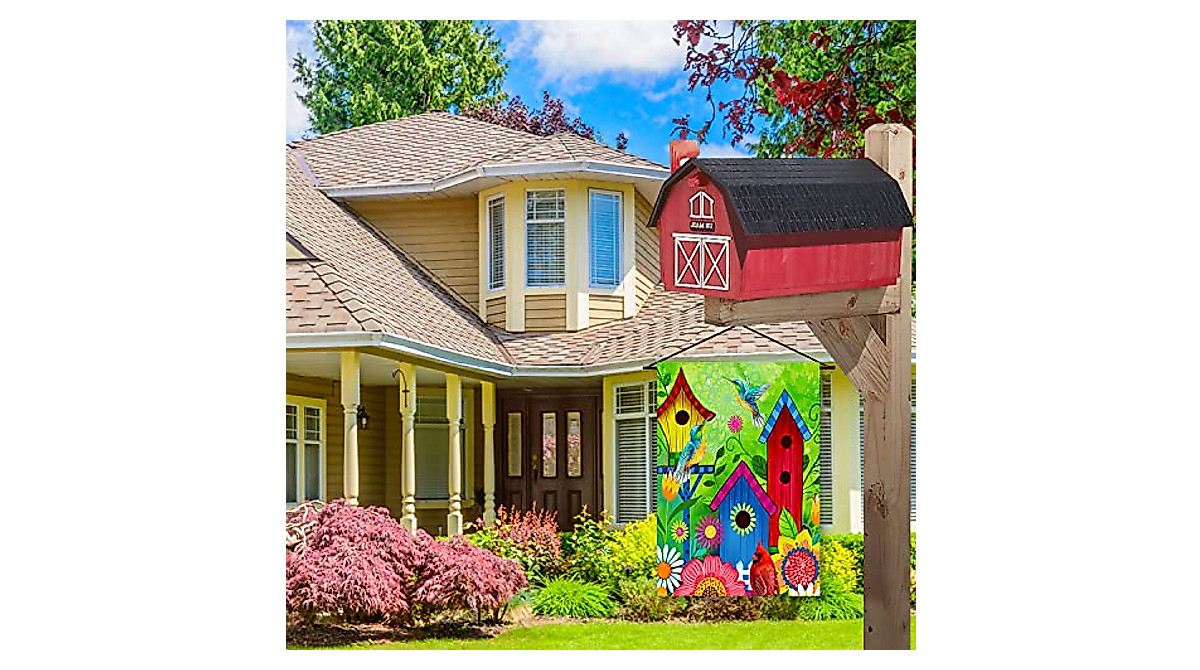 Vibrant Double-Sided Bird Garden Flags - All-Season Outdoor Decor