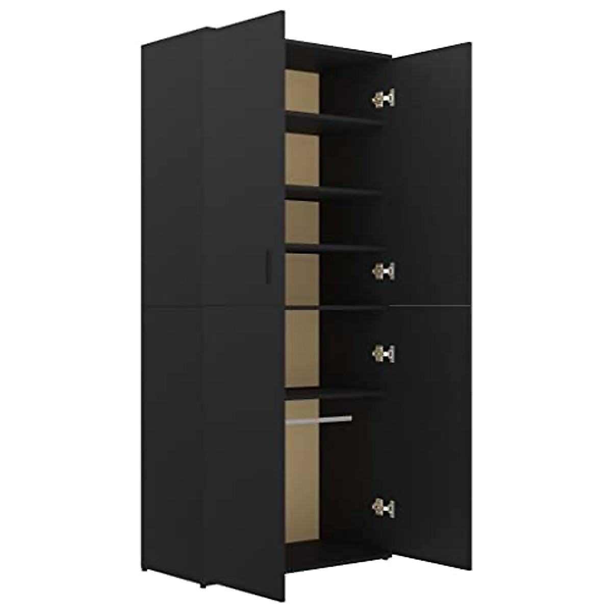 WIFESE Shoe Storage Shoe Cabinet for Entryway 31.5"x15.4"x70.1" Shoe Organizer Shoe Cubby Storage with Doors Shoe Rack Organizer Shoe Shelves Shoe Closet Black