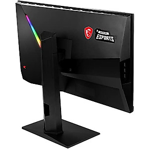 MSI 24.5” FHD (1920 x 1080) Non-glare with Super Narrow Bezel 240Hz 1ms 16:9 HDMI/DP/USB Height Adjustment G-Sync Compatible IPS Gaming Monitor (OPTIX MAG251RX),Black