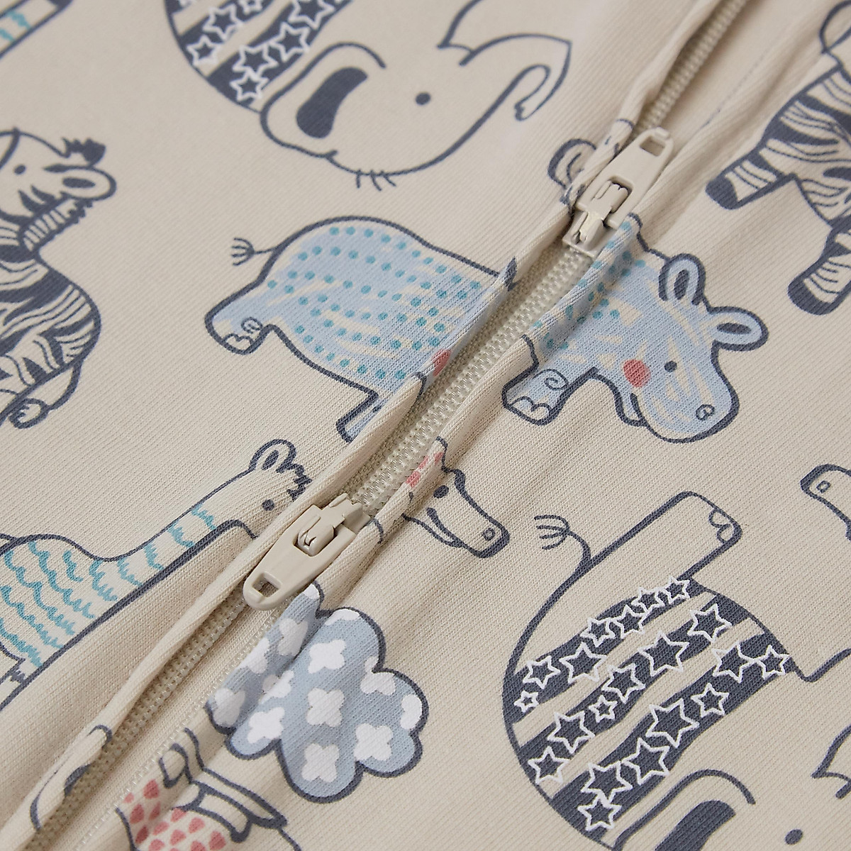 Hanes Baby Girls Pure Comfort Organic Long Sleeve Footless N' Play, Infant Playsuit, Boys & And Toddler T-Shirt Set, Beige Wild, 18 MONTHS US