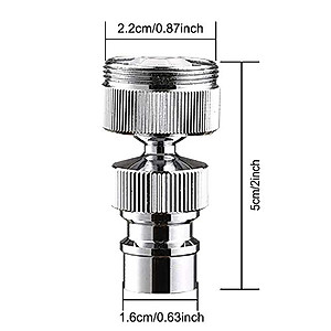 Dishwasher Faucet Adapter, Dishwasher Snap Adapter, 55/64-27 Thread with Small Diameter Nipple, Chrome Plated, Brass