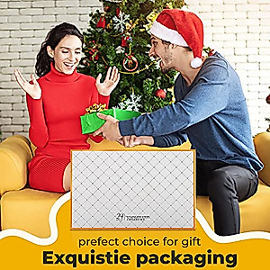 Gold Silverware Set，24-Piece Stainless Steel Flatware Service for 6, Mirror Finish Cutlery Set with Gift Box