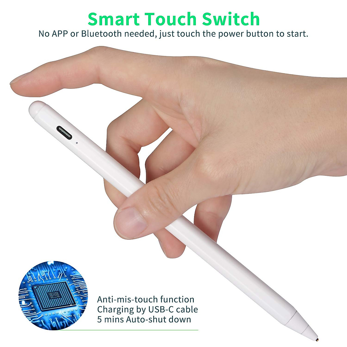 Active Stylus Pen for Lenovo Flex 5/7 2-in-1,Digital Pencil Compatible with Lenovo Flex 5/7 2-in-1 Stylus Pen,Good for Note-Taking and Sketching Pens with Touch Control,White