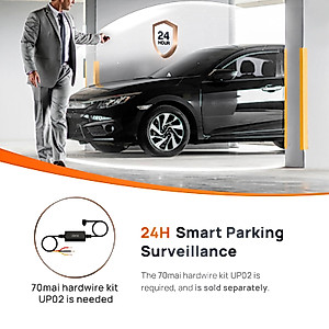 70mai Dash Cam Lite, 70mai Micro SD Card 32GB, 1080P Full HD, Sony IMX307, Built-in G-Sensor, 130° Wide Angle FOV, WDR, Night Vision, Loop Recording