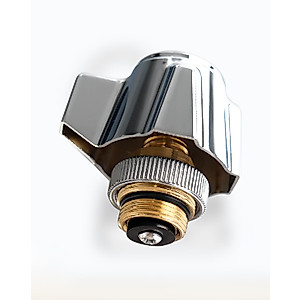 Sepaitek Faucet Handle Kit, Commercial Faucets Parts Replacement Handle, Red Hot Metal Knob Handle with Brass Stem