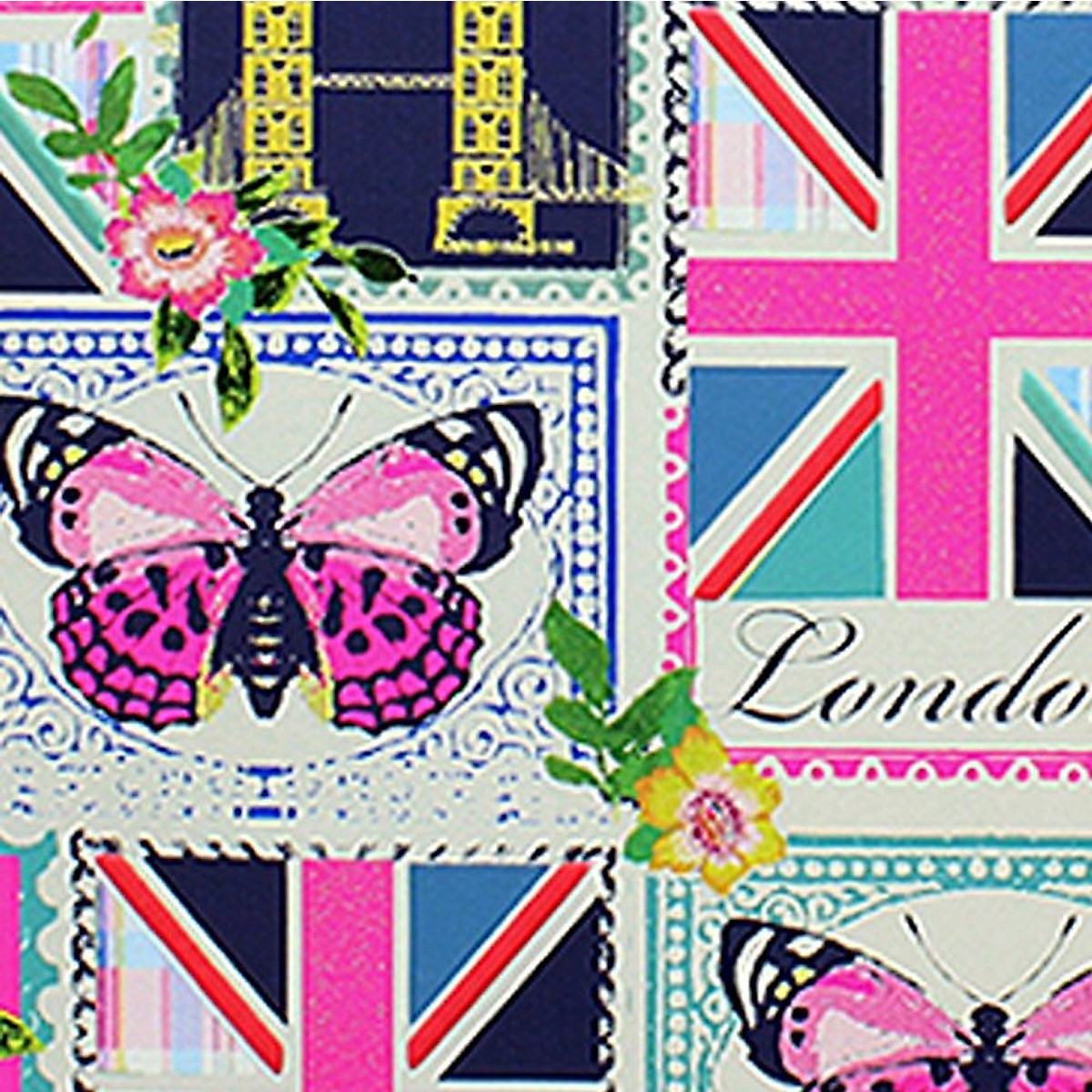 Accessorize Love London Fashion Universal iPad Folio Case Cover with Built-in Stand for iPad 2/3/4, iPad Air/Air 2