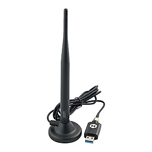 HiRO H50355 Dual Band 802.11ac 11ac AC1200 5G 5GHz 867Mbps Wireless WiFi WLAN USB Network Adapter 5dBi Omnidirectional Antenna 5ft Shielded RG-174 Cable RP-SMA Connector Windows 10 Windows 8.1 8 7