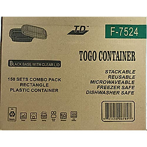 Maple Trade TD F7524 24 Ounce to Go Containers with Lids (150 Pack)