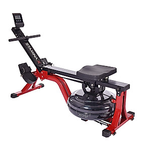 Stamina X Water Rowing Machine with Fitness Coaching App, No Subscription Required - Wireless Heart Rate Monitor Included - Rowing Machines for Home Use