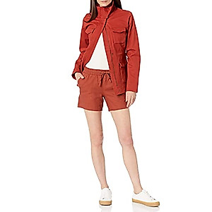 Amazon Essentials Women's 5" Inseam Drawstring Linen Blend Short (Available in Plus Size), Terracotta, 2X