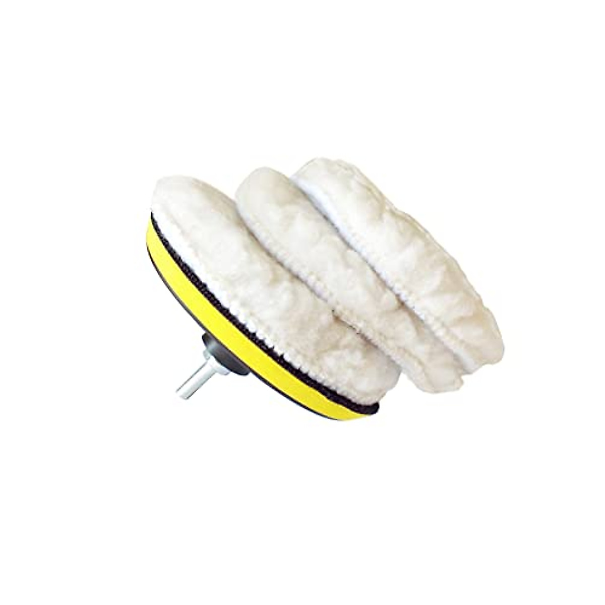 TechDiamondTools Wool Polishing Buffer and Wheel Polishing Pad Woolen Polishing Waxing Pads Kit 3 Pieces with 5/8 Drill Adapter 150mm