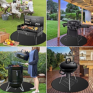 NEZUIBAN Fire Pit Mat,36'' Round Fireproof Mat for Under Fire Pit, Grill Mat for Protector Deck,Patio,Lawn or Outdoor