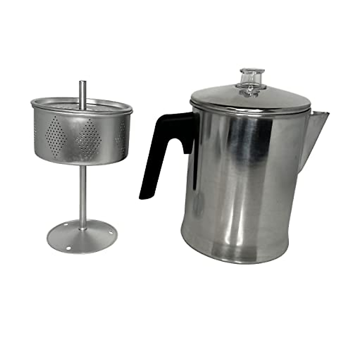 Mirro 9 cup Aluminum Coffee Percolator for indoor and outdoor, Camping Use, Silver (MIR-50021)