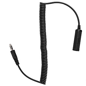 Headphone Extension Line,Coiling Type U-92A/U to U-174/U Helicopter Military Headphone Extension Cable,Used to Expand Standard Military Mono U-174/U Plugs to Connect Helicopters or Military Rad