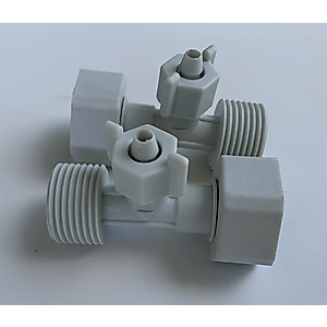 7/8 inch Female, 7/8 inch Male Nylon Bidet T-Adapter for Bidet Water Connection 1/4 or 3/8 inch Hose (2- pack 7/8-inch Bidet Connector, 2, Count)