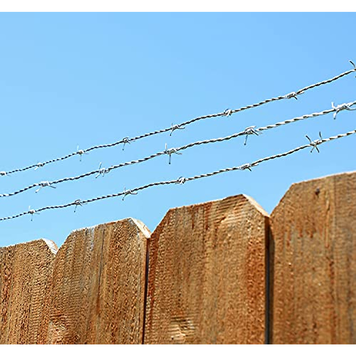 Barbed Wire Roll - Razor Barbed Wire Fence for Outdoor, Repellent and Crafts, 25 feet 18 Gauge 4 Point Barb Wire