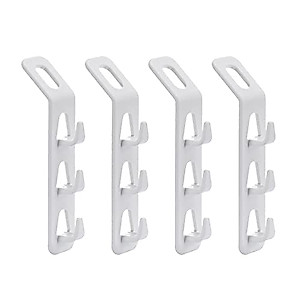 Hanger Connector Hook 4PCS Plastic Hook Cascading Hangers Space Saving Heavy Duty Wardrobe Organizer Bed Bags for Storage