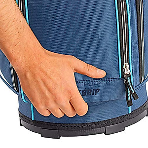 Izzo Golf Izzo Ultra-Lite Cart Golf Bag With Single Strap & Exclusive Features, Navy Blue/Light Blue