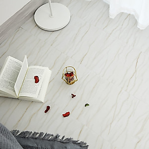 Peel and Stick Floor Tile Marble Vinyl Flooring 12in×12in Durable Waterproof Tiles Self Adhesive for Kitchen Living Room and Bathroom Floor Easy to Remove and Reposition