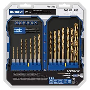 Kobalt 21-Piece Titanium Metal Twist Drill Bit Set