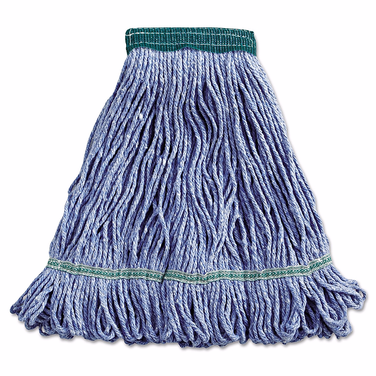 Boardwalk BWK502BLEA 5 in. Headband Super Loop Cotton/Synthetic Fiber Wet Mop Heads - Blue, Medium