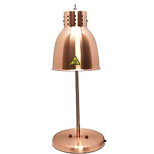 Freestanding Food Heat Lamp with 250w Bulb Food Warmer Light Heating Food Lamps for Buffet Restaurant Home Catering (Copper(Single Head))