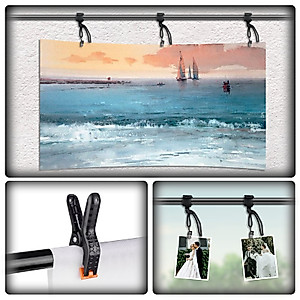 EMART 4.5 inch Heavy Duty Backdrop Clamp Kit-6 Spring Clamps, 8 Background Clip Holders for Muslin Stand, Canvas, Paper, Fabric, Chromakey Screen, Photo Studio, Photography Backdrops Support