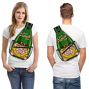 Saint Patrick's Day Sling Backpack St. Patrick's Day Crossbody Bag Hiking Backpack Casual Daypack