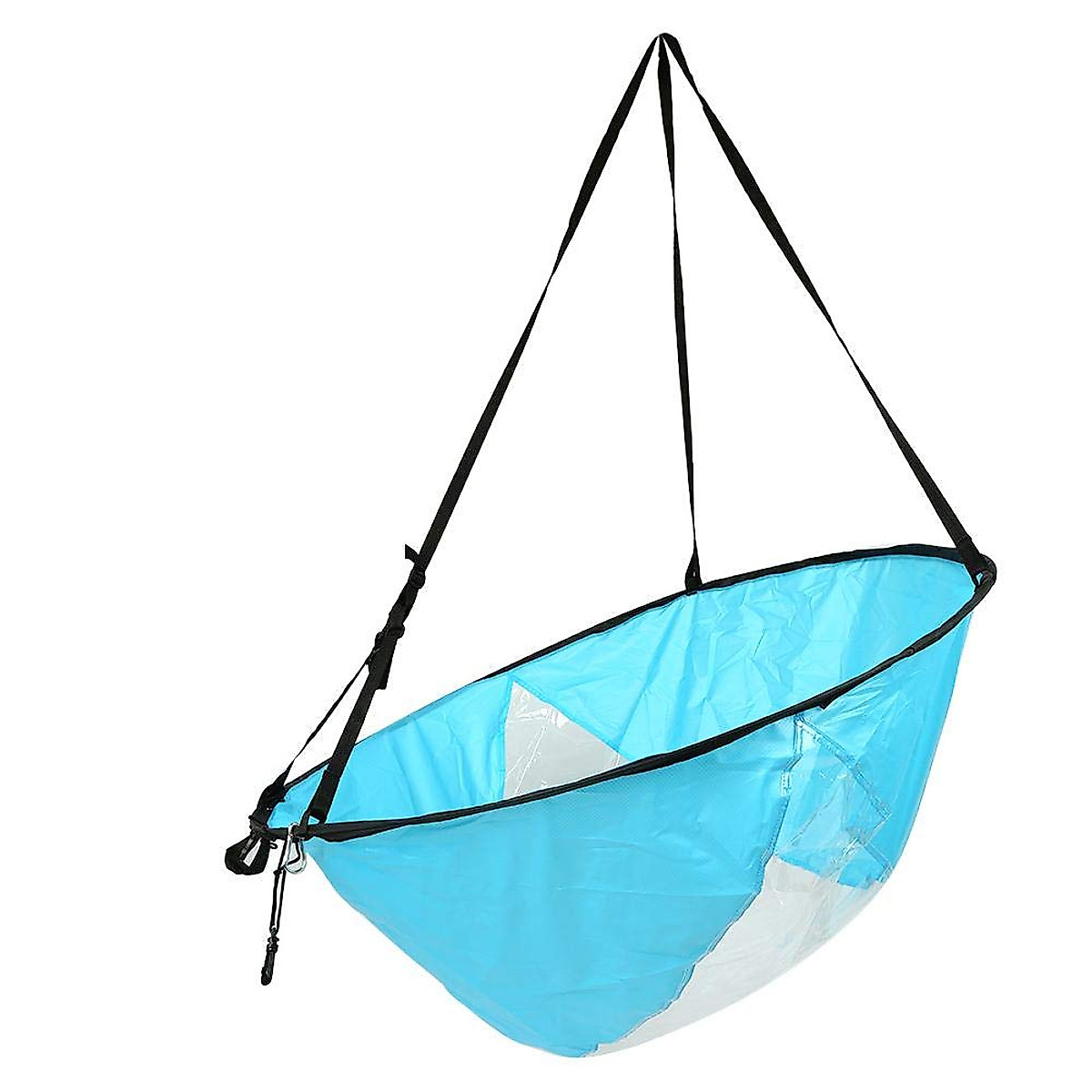 VGEBY Foldable Kayak Sail 108cm Foldable Kayak Wind Paddle Board Sail Down Wind Kayak Sail with Clear Window(Blue)
