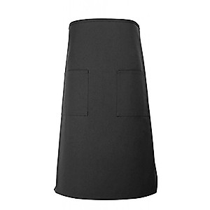 Sunrise Kitchen Supply Black 2 Pocket Bistro Apron 31" L x 30.5" W
