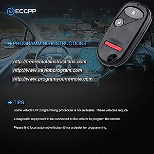 ECCPP Replacement fit for Keyless Entry Remote Key Fob Honda Civic/Honda Pilot NHVWB1U523 NHVWB1U521 (Pack of 1)