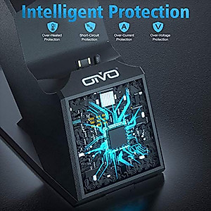 PS4 Controller Charger, PS4 Charger USB Charging Dock Station Compatable with Dualshock 4, Upgraded Fast-Charging Port for Playstation 4 Controllers