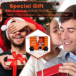 Chainsaw Sharpener Jig Kit, Portable Chainsaw Sharpening Tool with Burr Grinding Stone & Cleaning Brush, Manual Chain Saw Blade Sharpener Attachment for Chain/Electric Saw, Lumberjack, Garden Worker