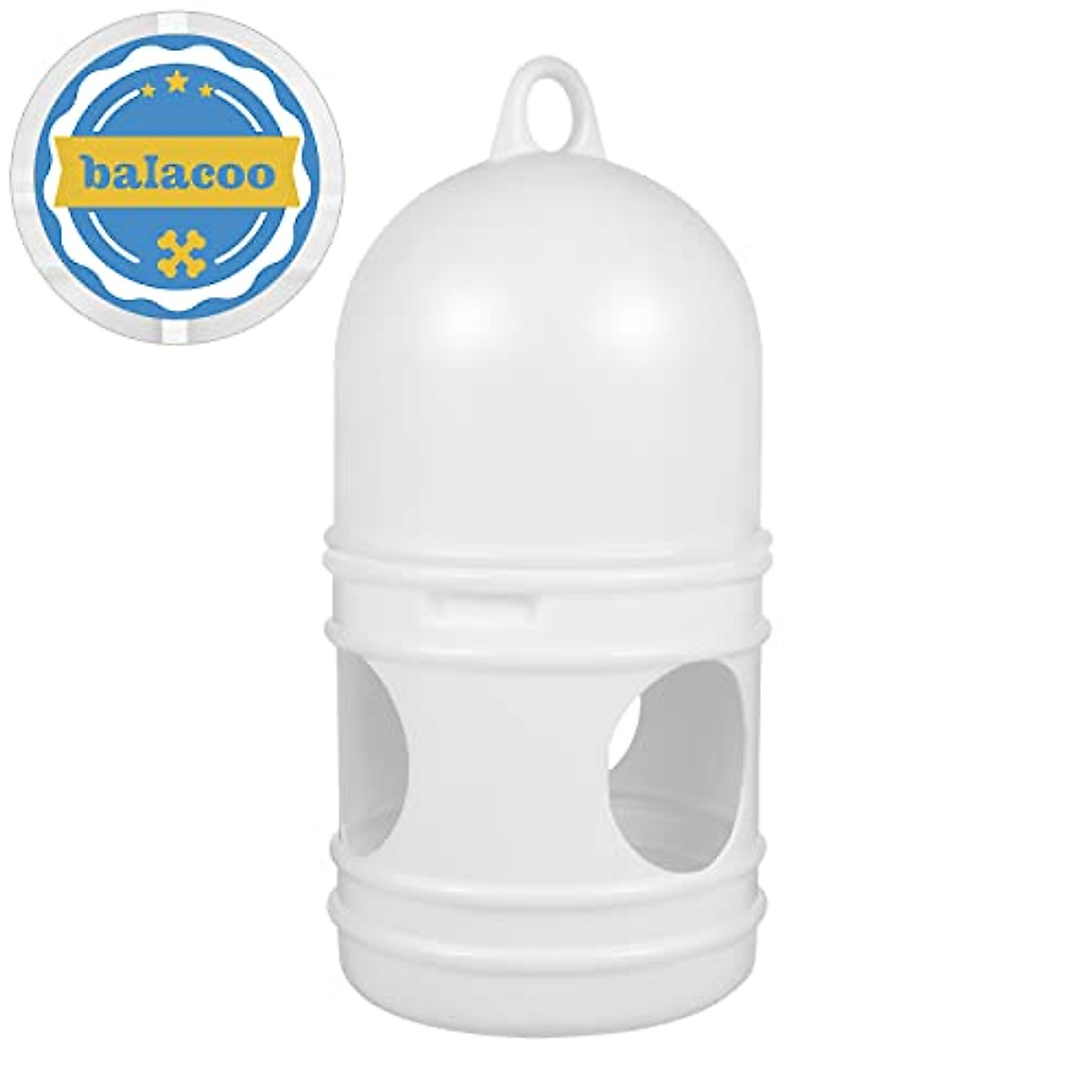 Balacoo Bird Water Dispenser - 2Pcs Bird Feeder Bird Water Dispenser Plastic Poultry Drinker Water Container Jar Pigeons Feeder Water Pot for Cage Pet Parrot Budgie Quail Chickens White