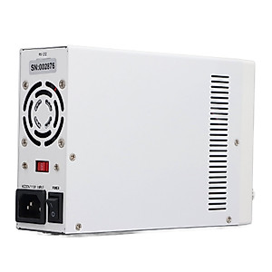 DC Power Supply Digital Display 0‑60V 0‑5A Output DC Variable Power Supply 300W White Color Bench Laboratory Adjustable Switching Regulated Power Supply (US Plug)