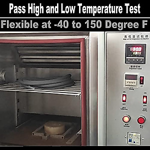 YOTOO Heavy Duty Hybrid Garden Lead in Water Hose 5/8-Inch by 10-Feet 150 PSI, Kink Resistant, All-Weather Flexible with Swivel Grip Handle and 3/4" GHT Solid Brass Fittings, Gray