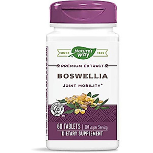Nature's Way Standardized Boswellia, 40% Boswellic Acids per Serving, TRU-ID Certified, Vegetarian, 60 Tablets, Pack of 2
