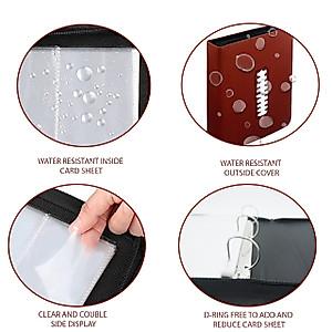 Performore Football Card Binder 9-Pockets Fits 450 Pockets, The Ultimate Football Zippered Ring Binder Card Holder Includes 25pages for sports trading cards. Organize and protect your cards like a pro