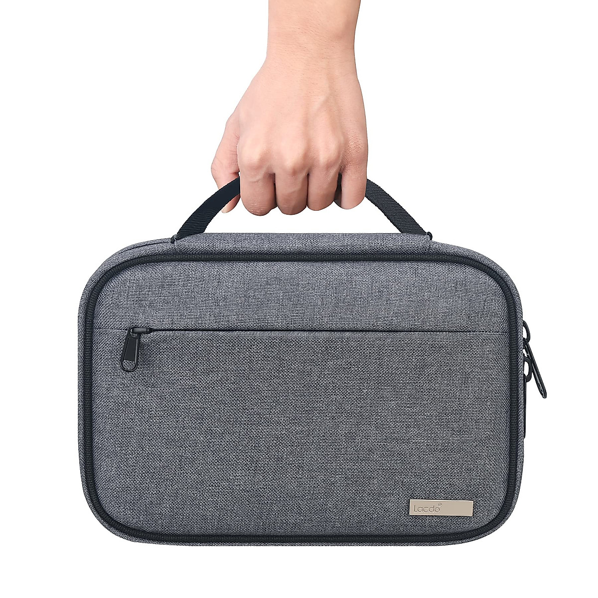 Lacdo USB Flash Drive Case Thumb Drive Holder Case Organizer Portable Electronic Accessories Storage Bag for SanDisk/SamData/Samsung USB Flash Drives Jump Drive Memory Stick, SD Card, Cables, Gray